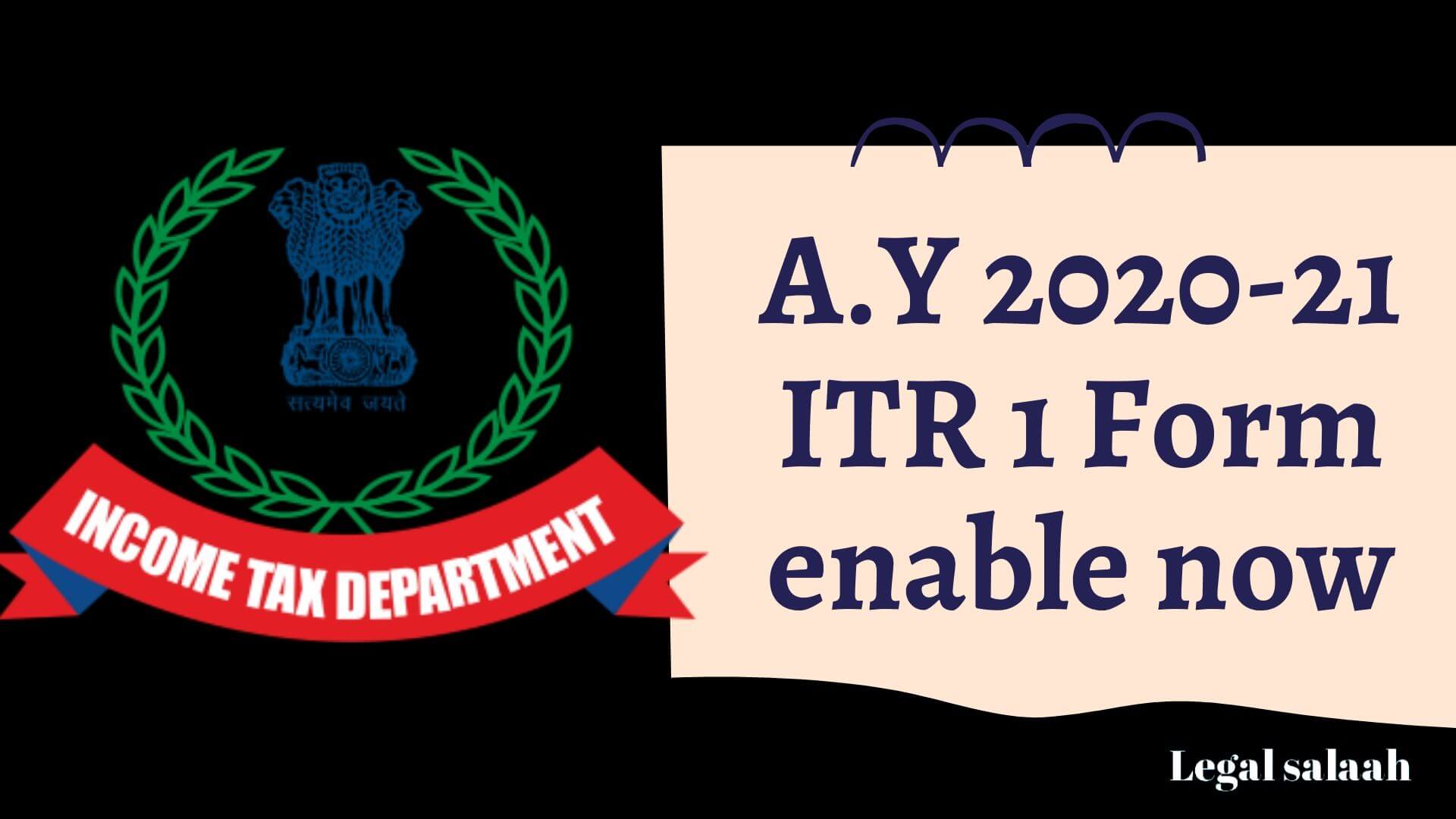 Income tax department released Form ITR-1 | Blogs